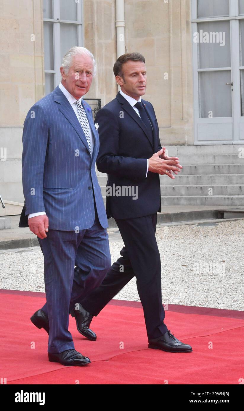 France, PARIS, 2023-09-20. VISITE DU ROI CHARLES III EN FRANCE Stock ...