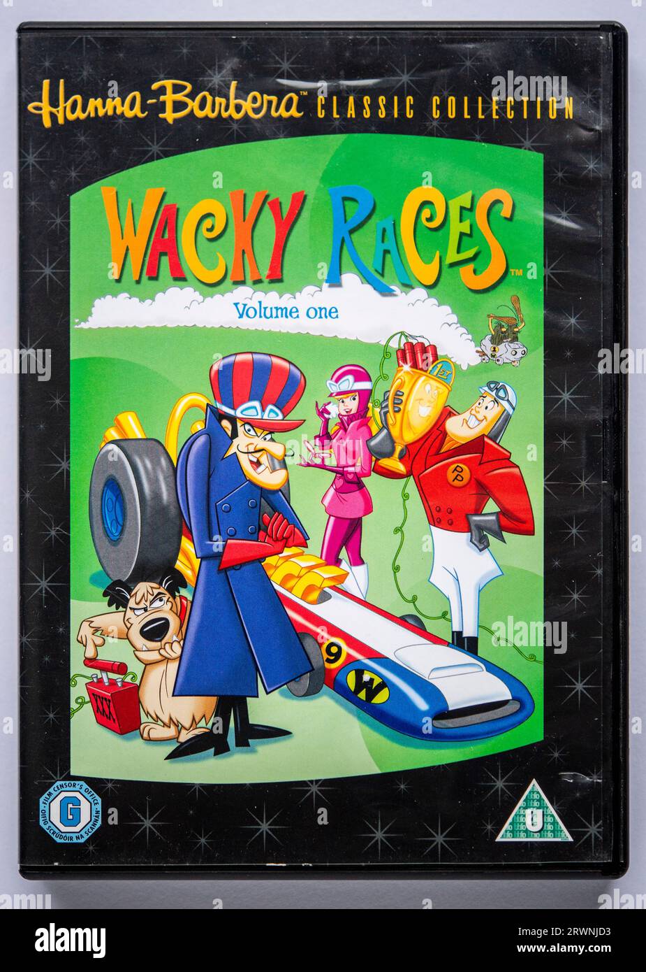 Cover of the volume one DVD of animated children's TV series Wacky Races, which was first shown ...