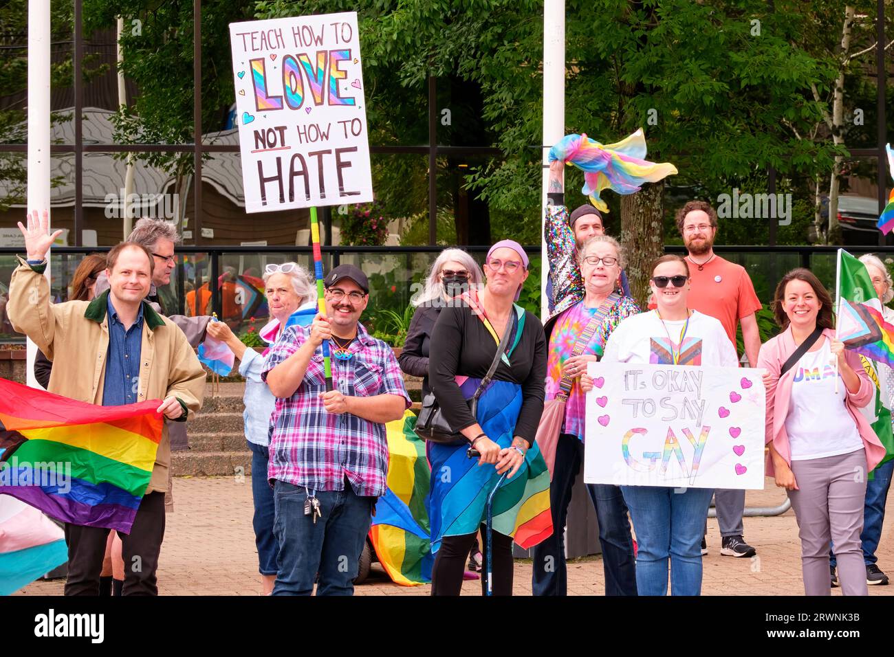 Opposing sides on gender identity in the education system demonstrate ...