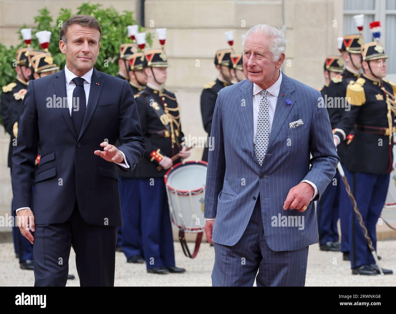 Paris, France. 20th Sep, 2023. British King Charles III arrives with ...