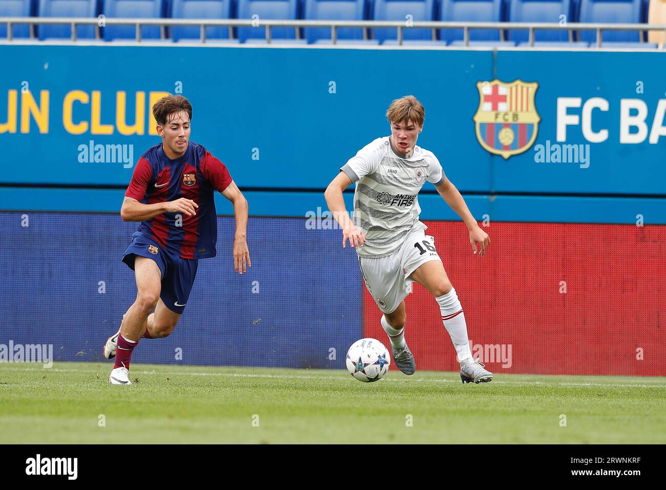 Sant Joan Despi, Spain. 19th Sep, 2023. (L-R) Dani Rodriguez (Barcelona ...