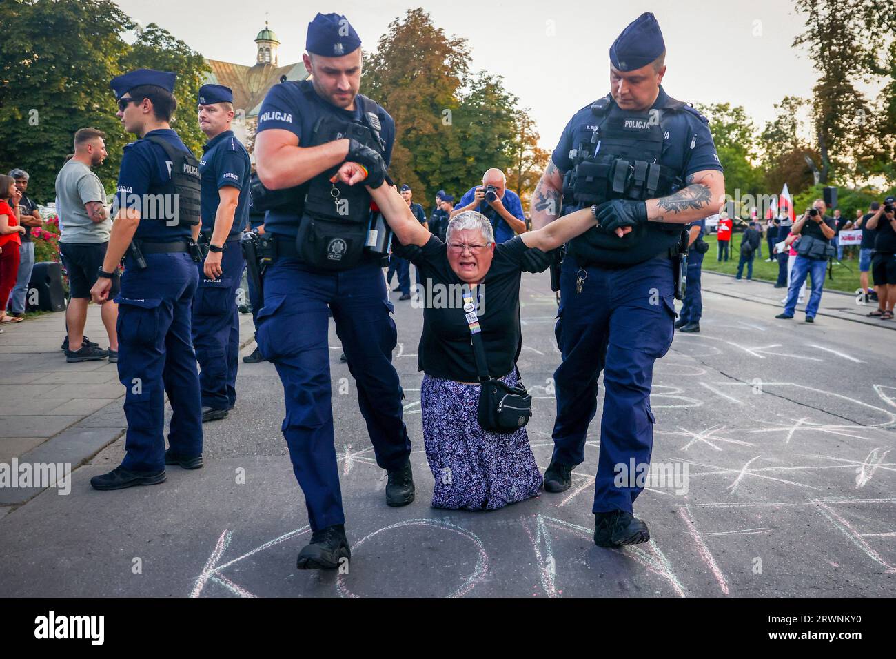 Polish protestors hi-res stock photography and images - Alamy