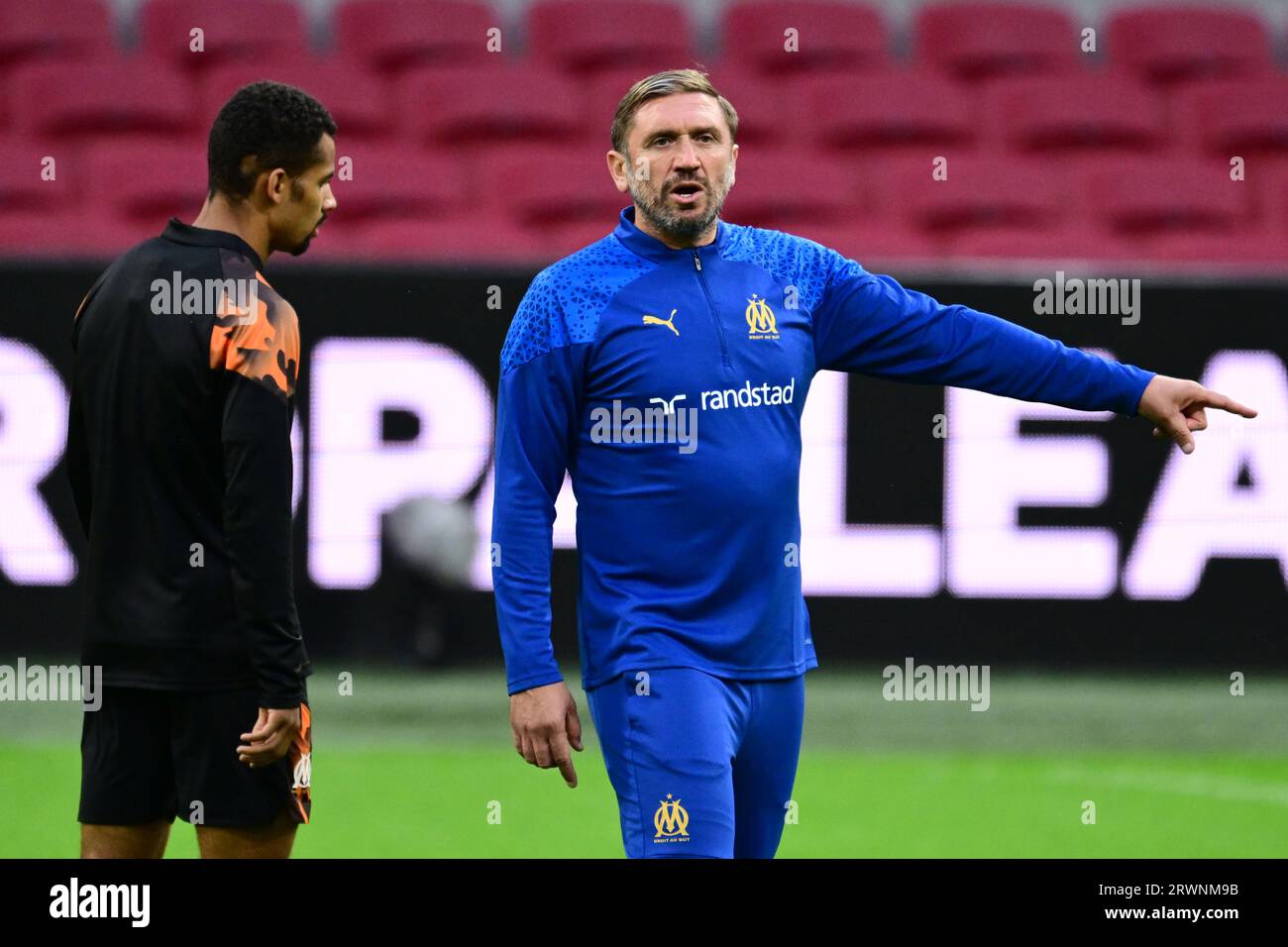 AMSTERDAM - Interim coach Jacques Abardonado of Olympique Marseille ...
