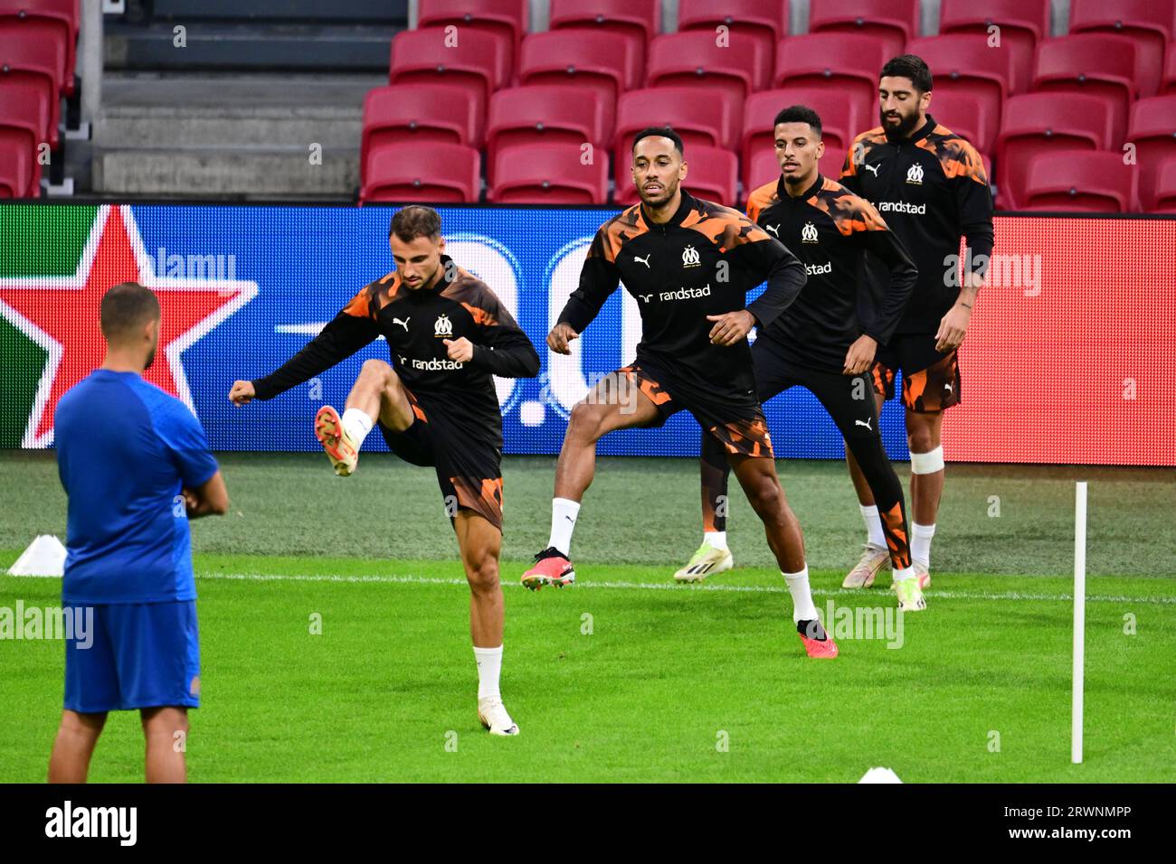 AMSTERDAM - Jonathan Clauss, PIERRE-EMERICK AUBAMEYANG, AZZEDINE OUNAHI ...