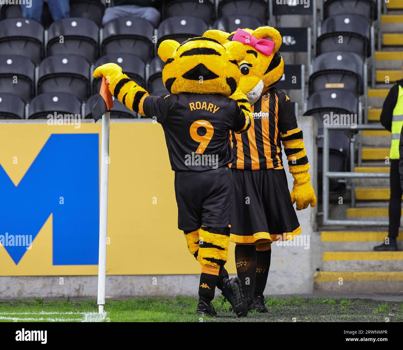Hull City club mascots Roary and Amber during the Sky Bet Championship ...
