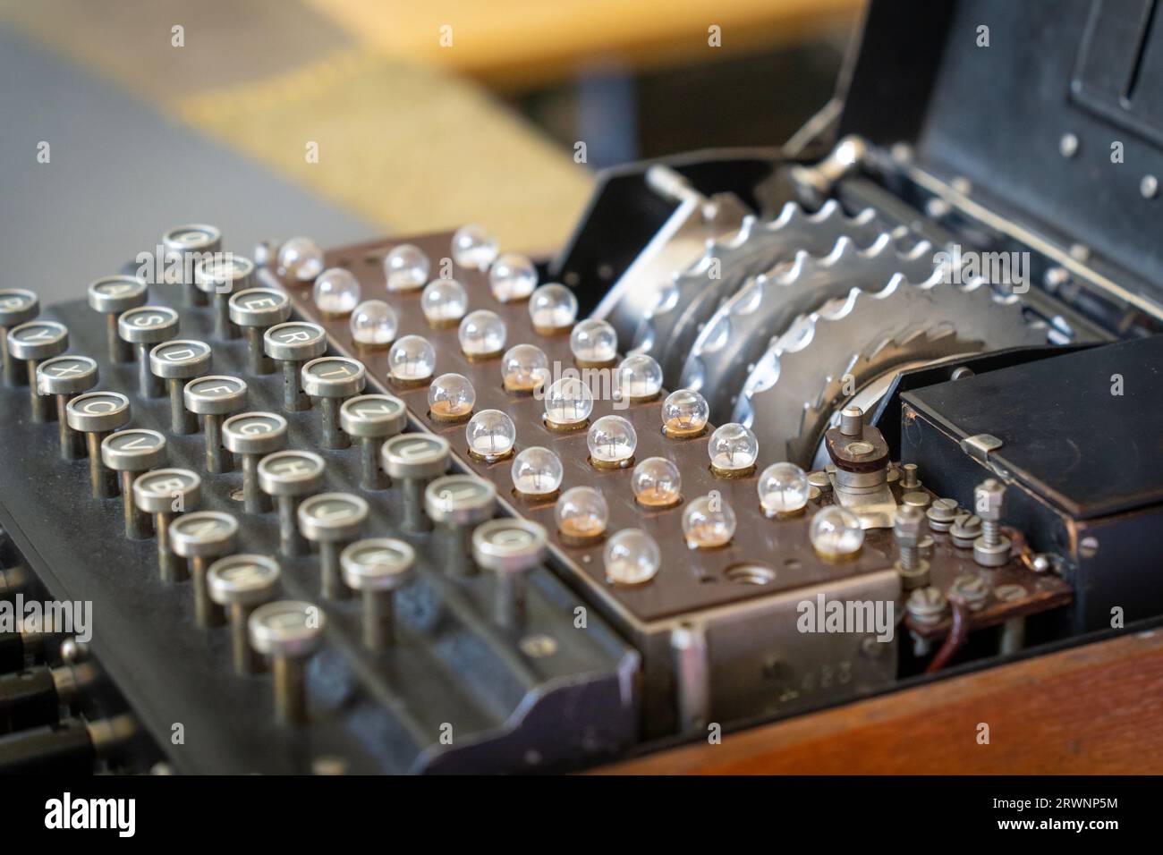 Enigma, the German cipher machine created for sending messages during ...