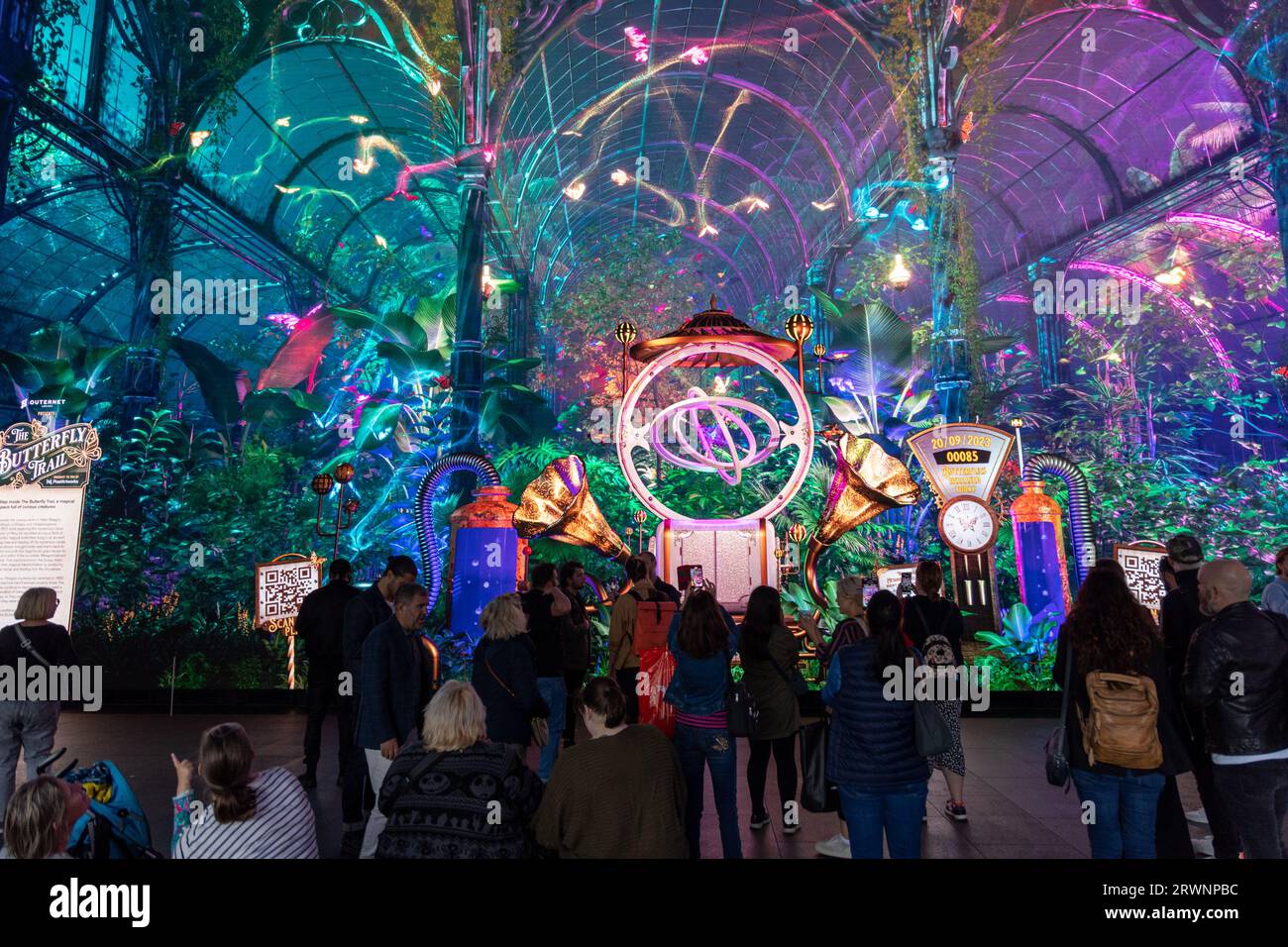 Visitors enjoy the experience at the "The Butterfly Trail" event ...