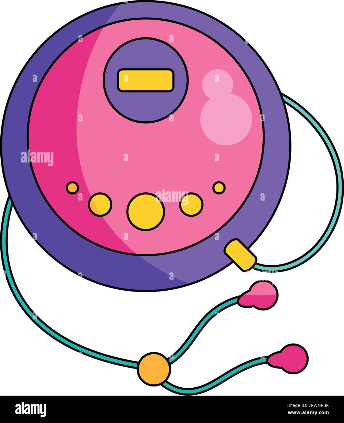 nineties pop art style walkman vector isolated Stock Vector Image & Art ...