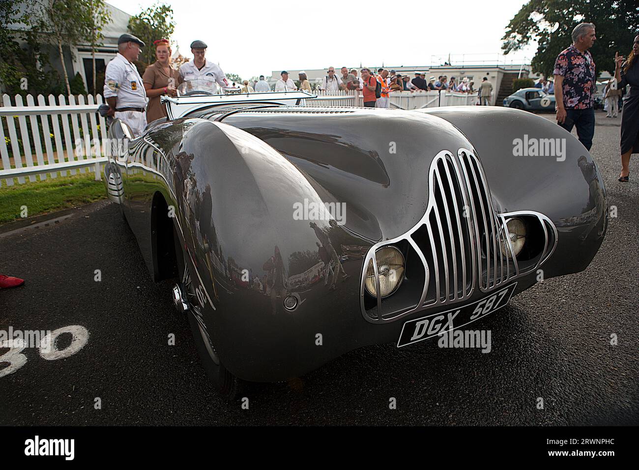 The Pycroft -Jaguar SS100, (winner of first Goodwood Race in 1948), at ...