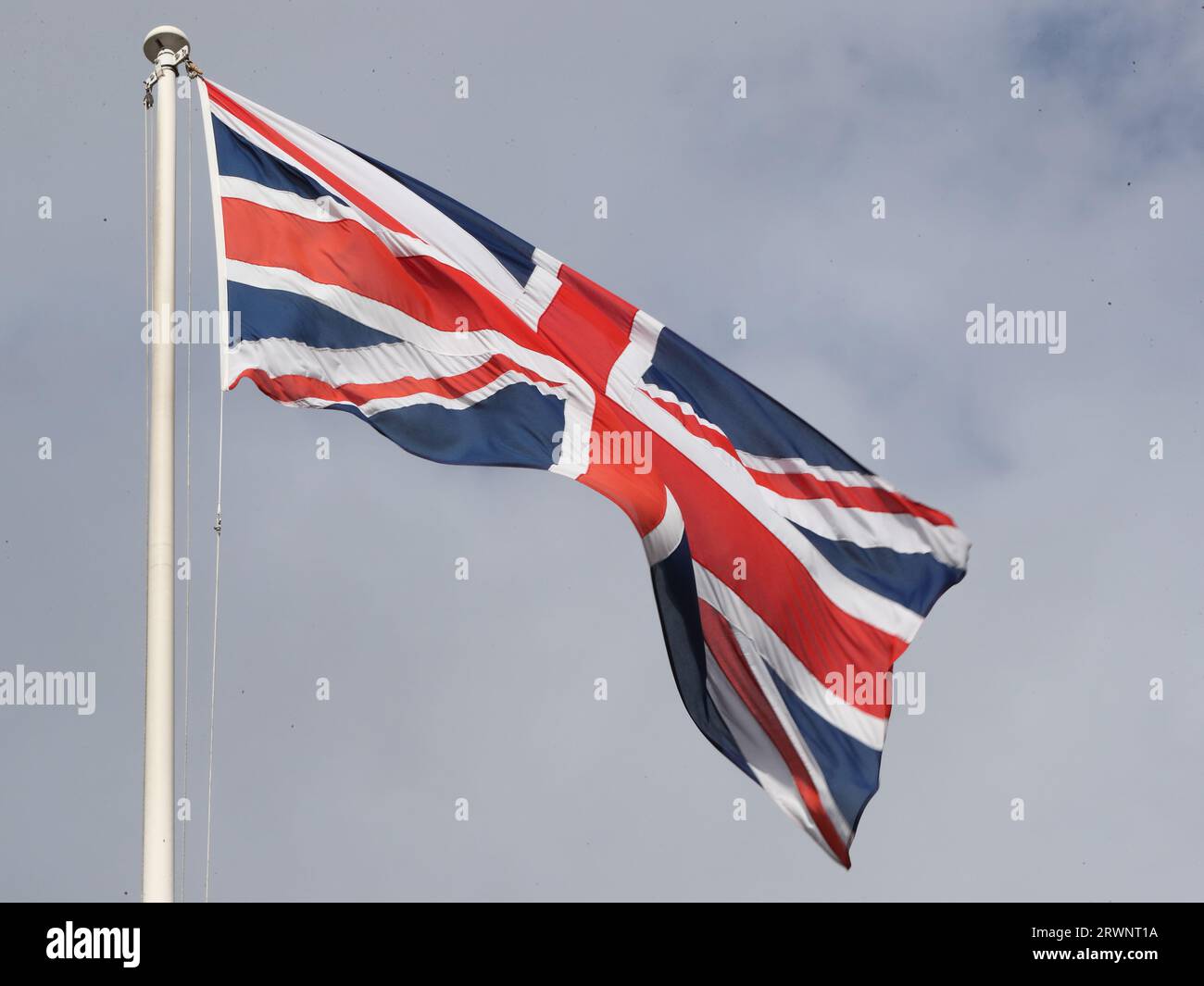 British flag flying over Downing Street No 10, London, UK Stock Photo ...