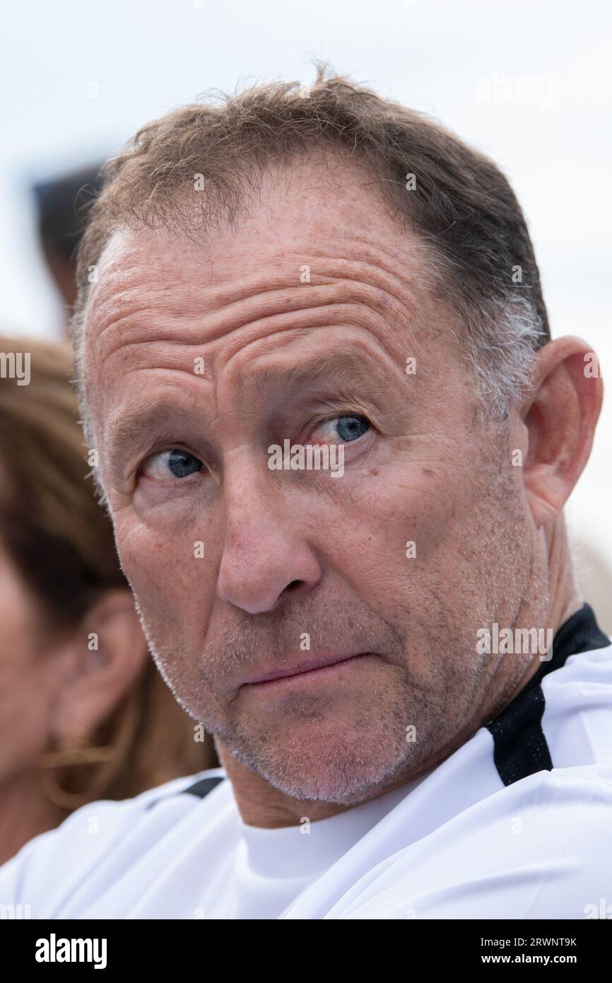 Portrait of Jean-Pierre Papin seen at the inauguration of the La Major ...