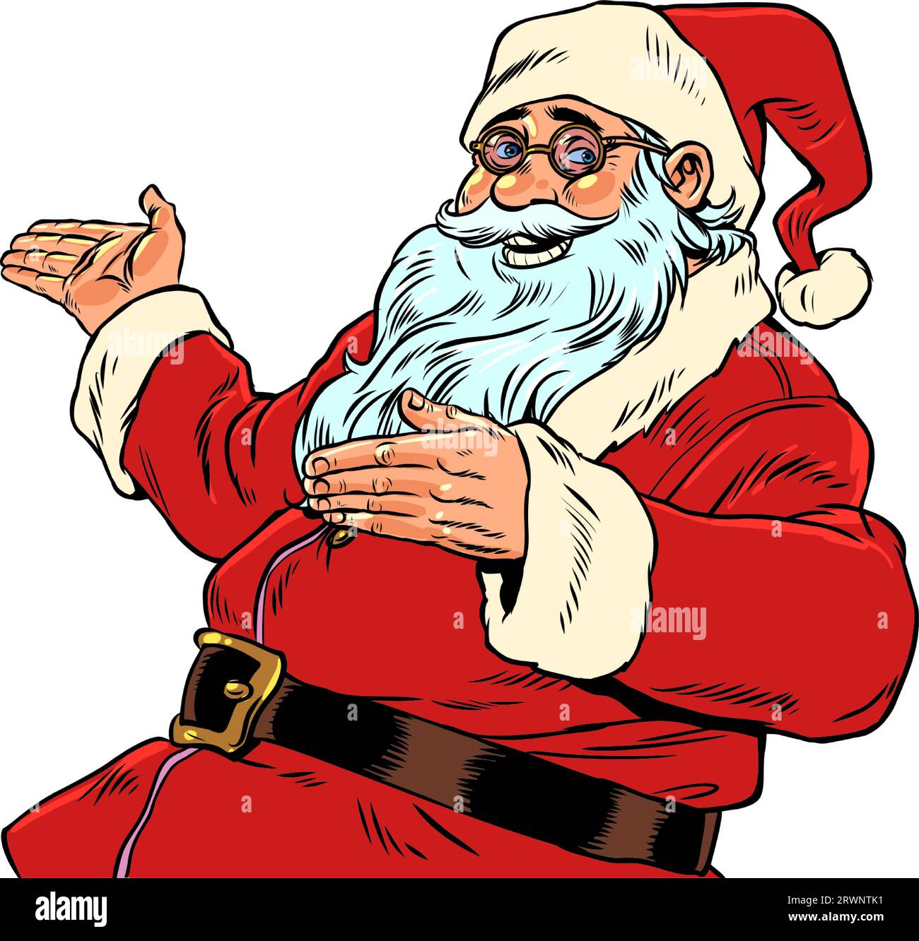 Christmas Santa Claus Direction indication from the seasonal mascot ...