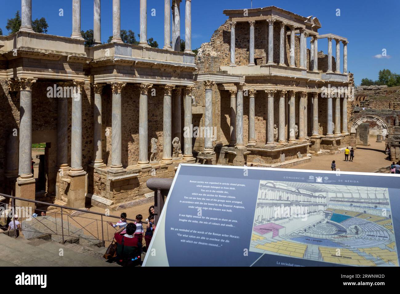 Classic Roman theatre remains Stock Photo - Alamy