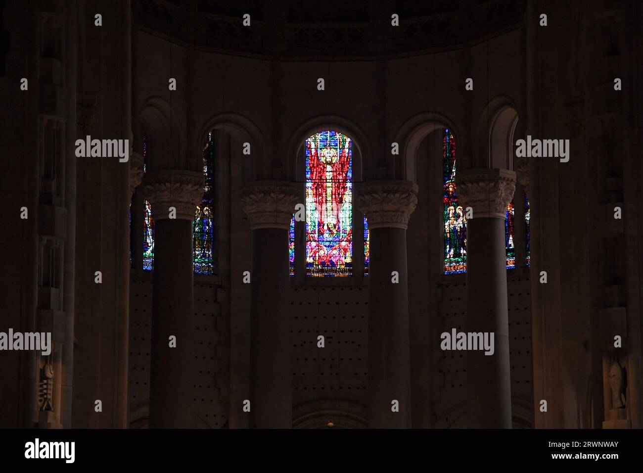 New York, USA. 20th Sep, 2023. A view of the stained glass window ...