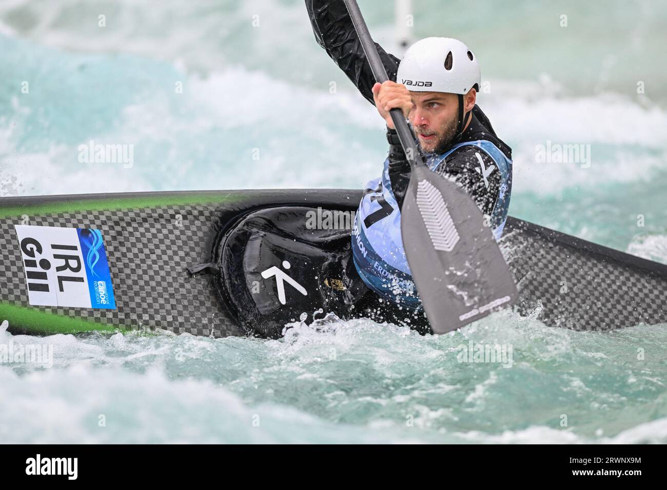 Liam Jegou competing in Men's Canoe Heats Run 1 during the ICF Canoe ...