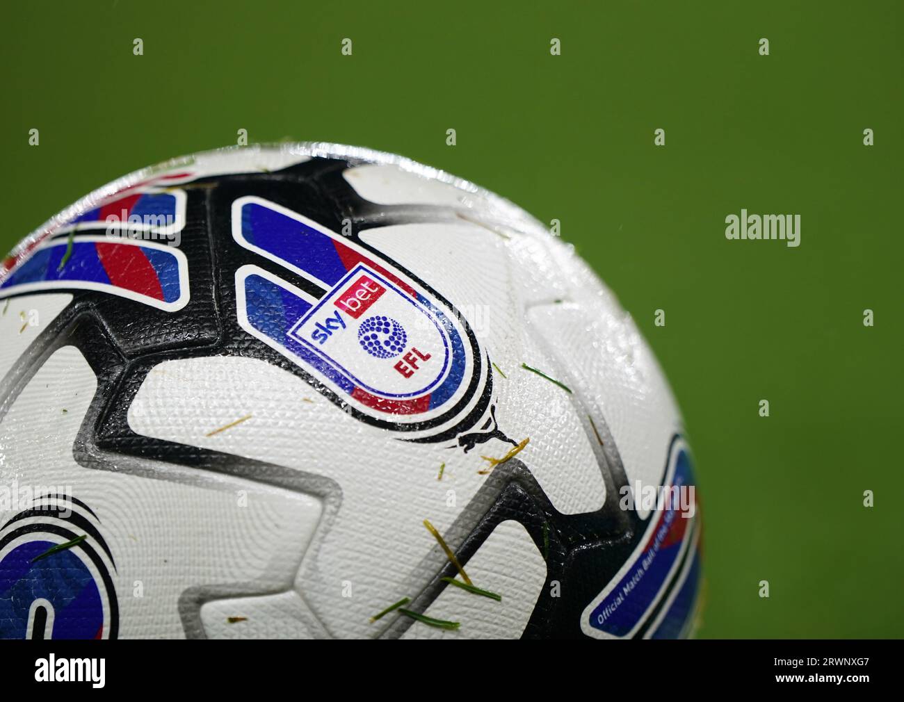 A general view of a Puma match ball ahead of the Sky Bet Championship ...