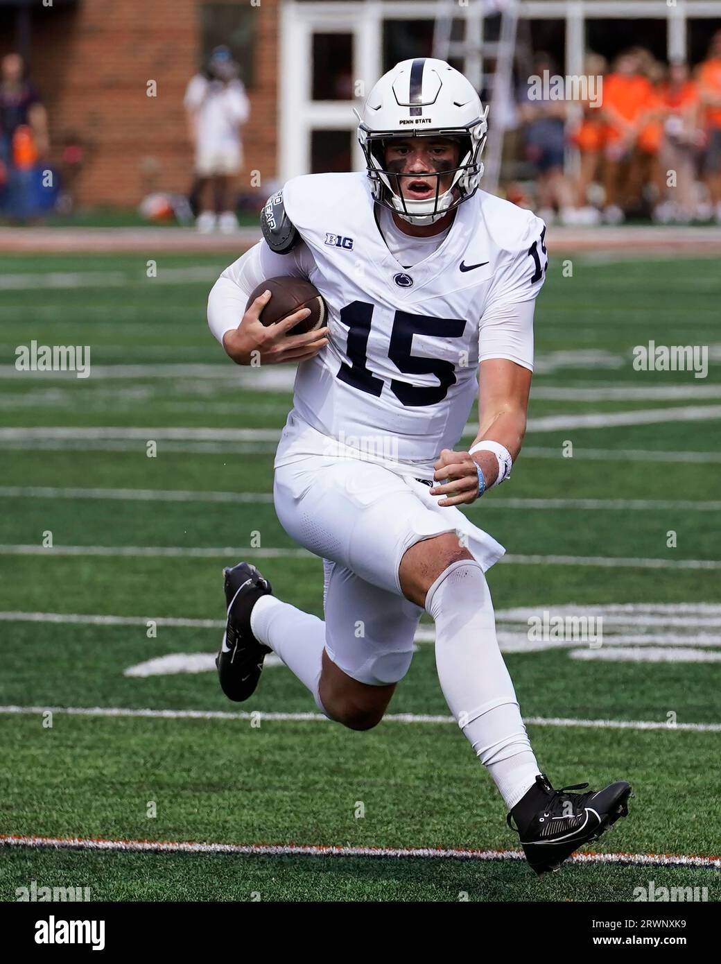 Penn State quarterback Drew Allar carries the ball during an NCAA ...