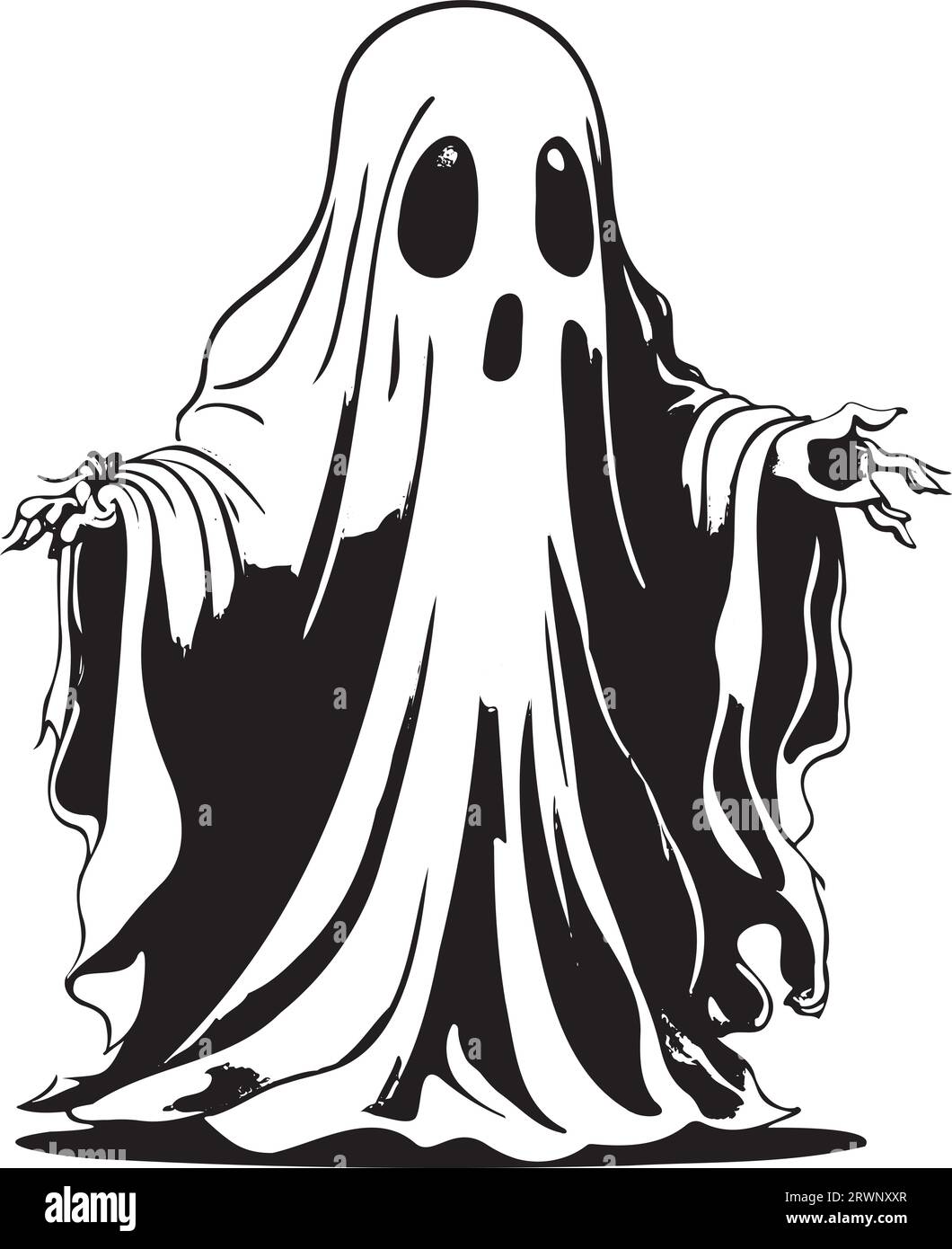 Cute Halloween Ghost For Kids Vector File Stock Vector Image & Art - Alamy