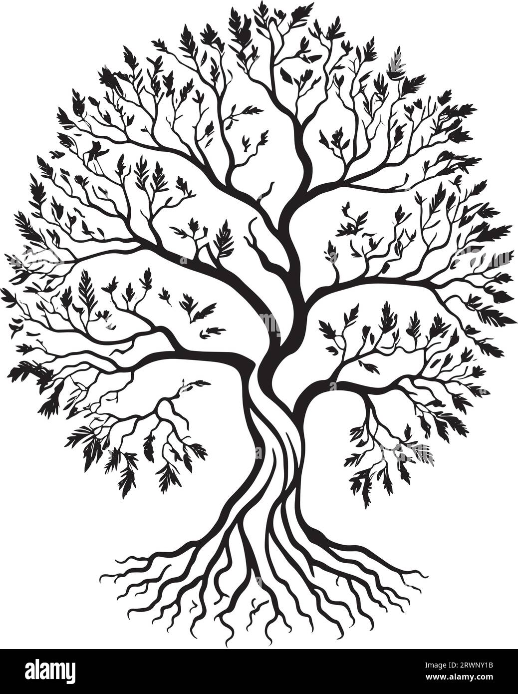 Modern Tree Of Life Logo Vector File Stock Vector Image & Art - Alamy