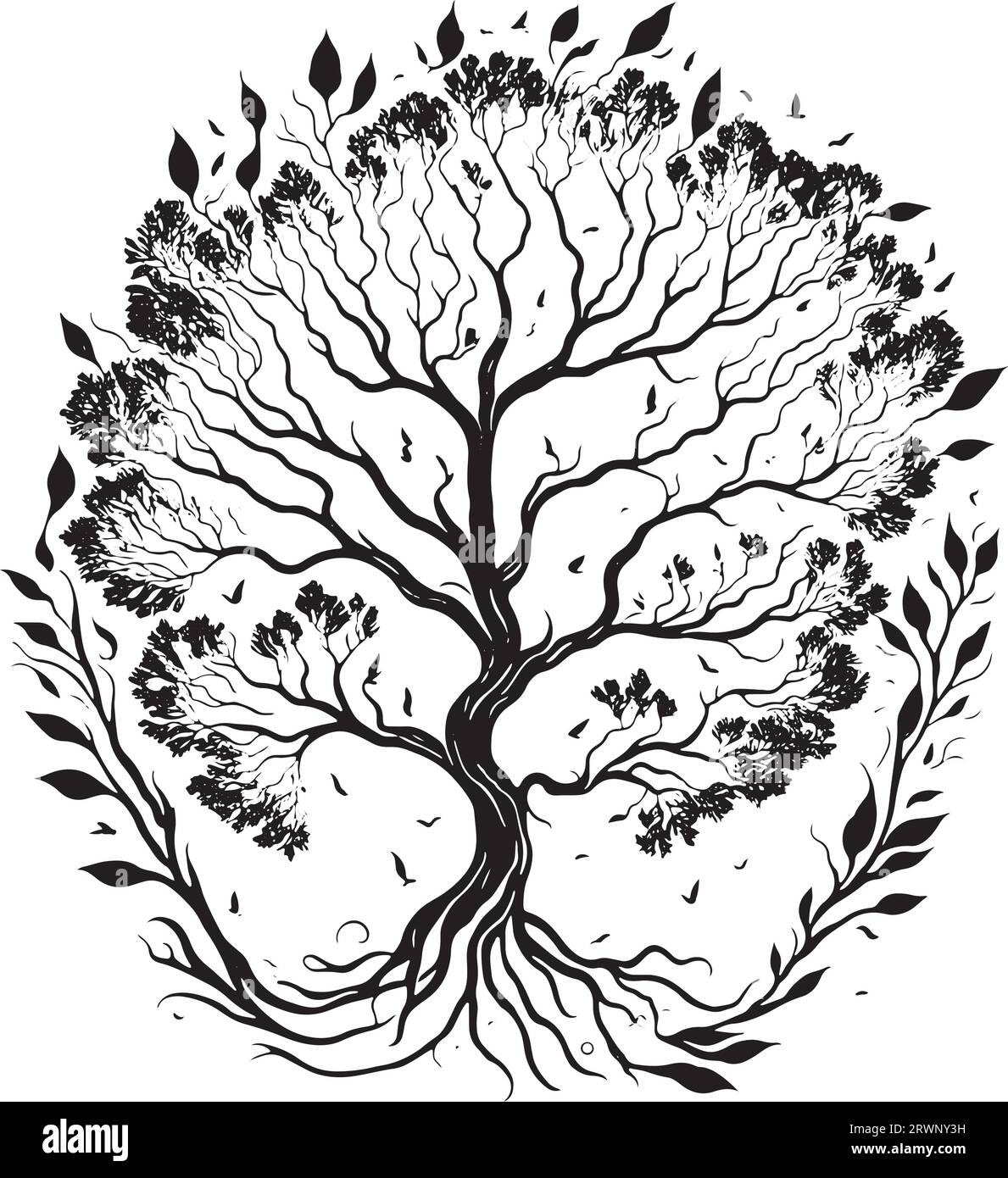 Modern Tree Of Life Logo Vector File Stock Vector Image & Art - Alamy