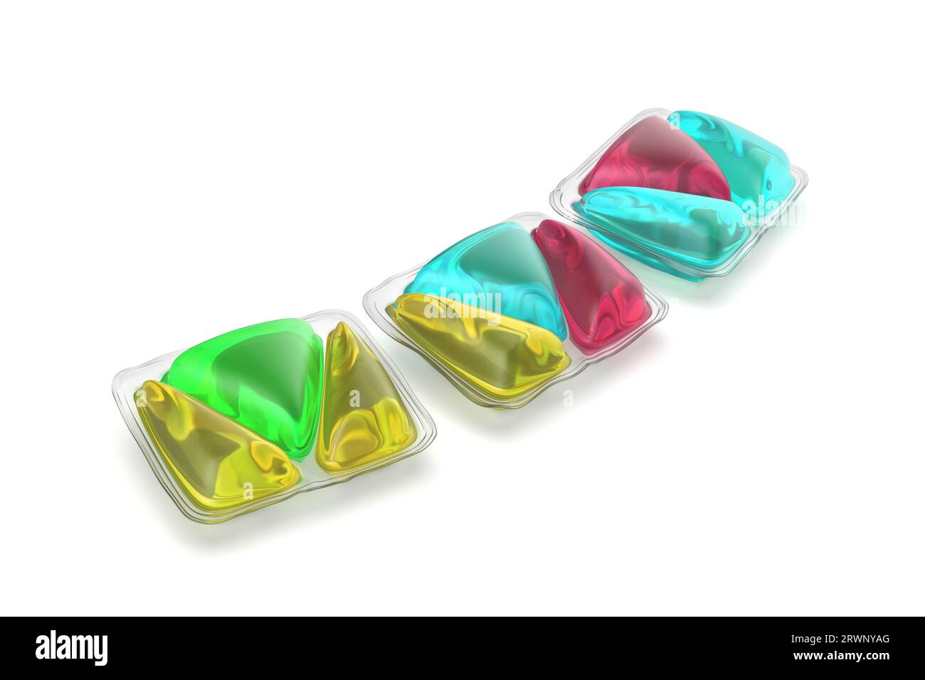 Laundry detergent pods on white background Stock Photo - Alamy