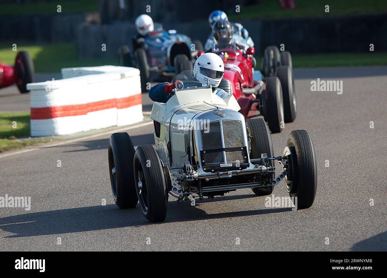 1930s ERA competing in The Goodwood Trophy race at The Goodwood Revival ...