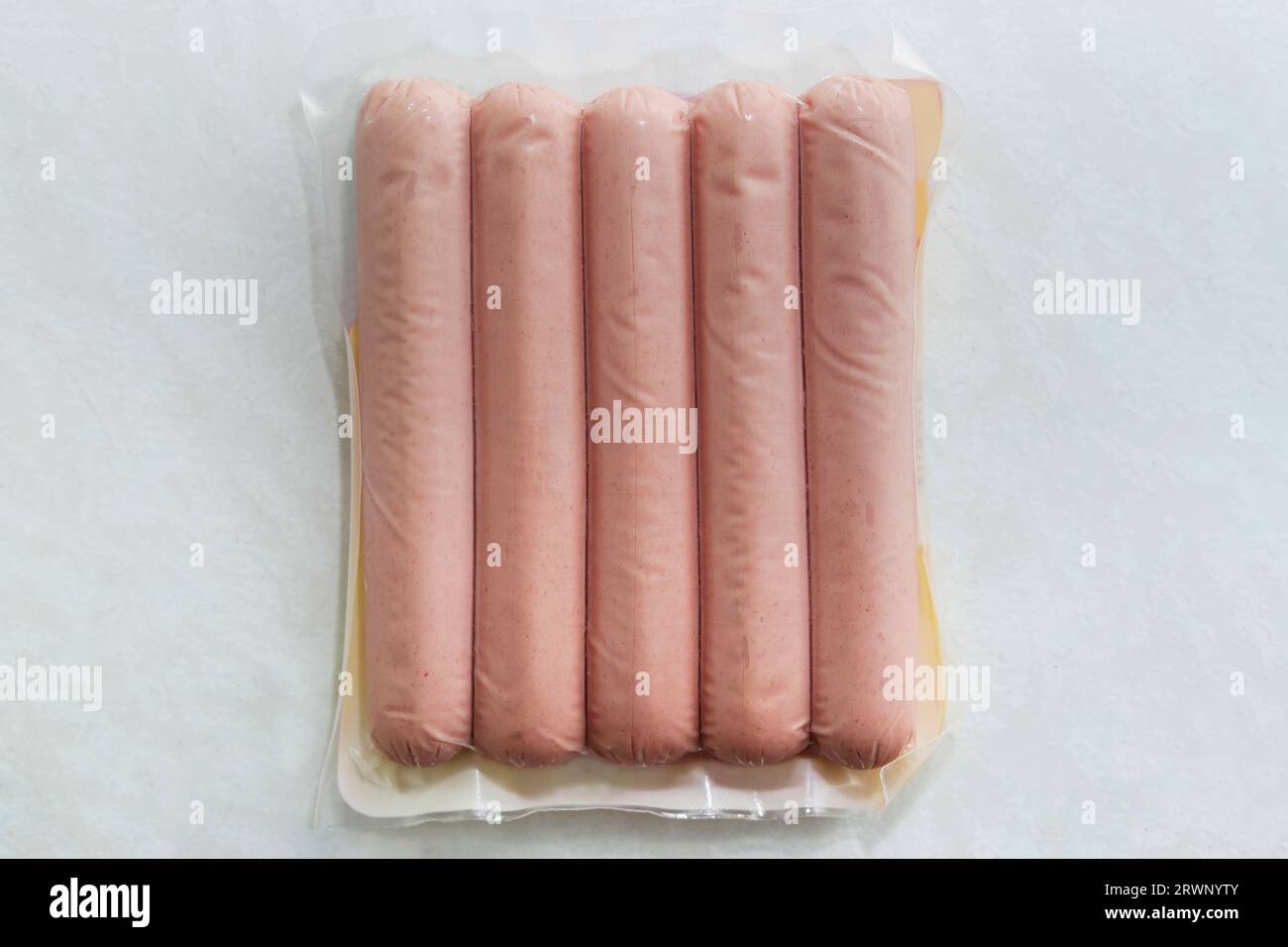flat lay for sausage packaging Stock Photo - Alamy