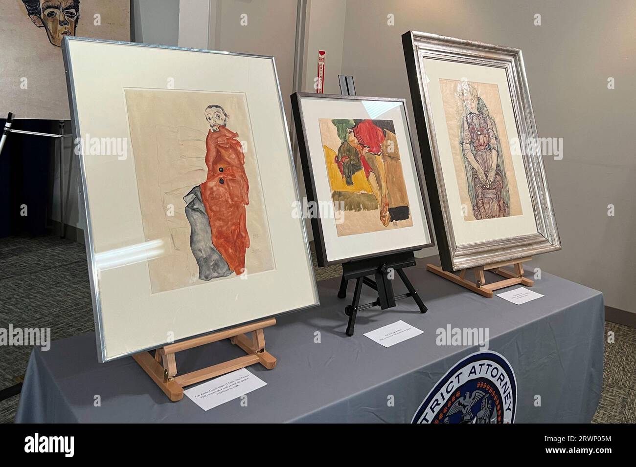Works of art by Austrian expressionist artist Egon Schiele are on ...