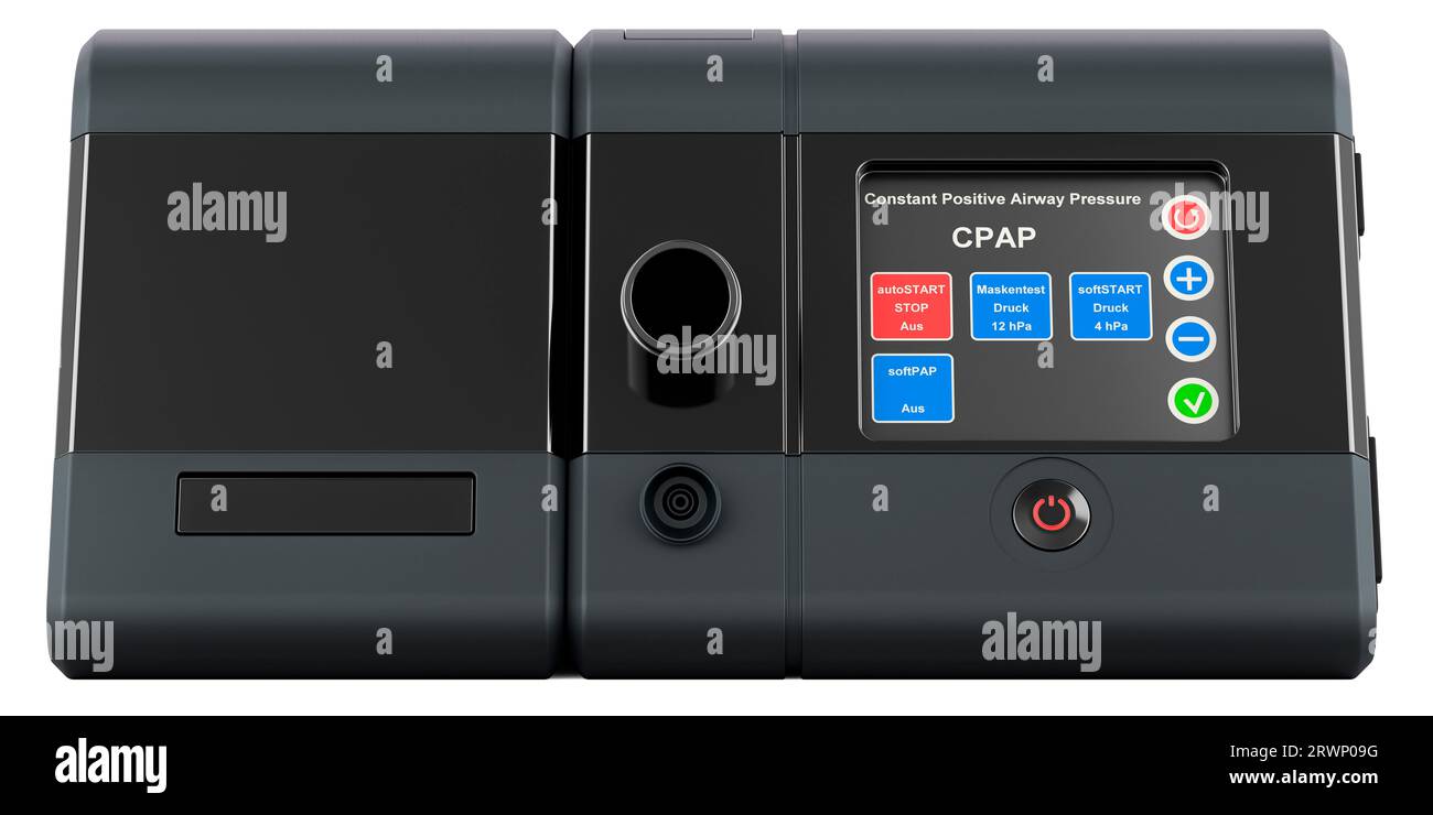 CPAP, Continuous Positive Airway Pressure, 3D rendering isolated on ...