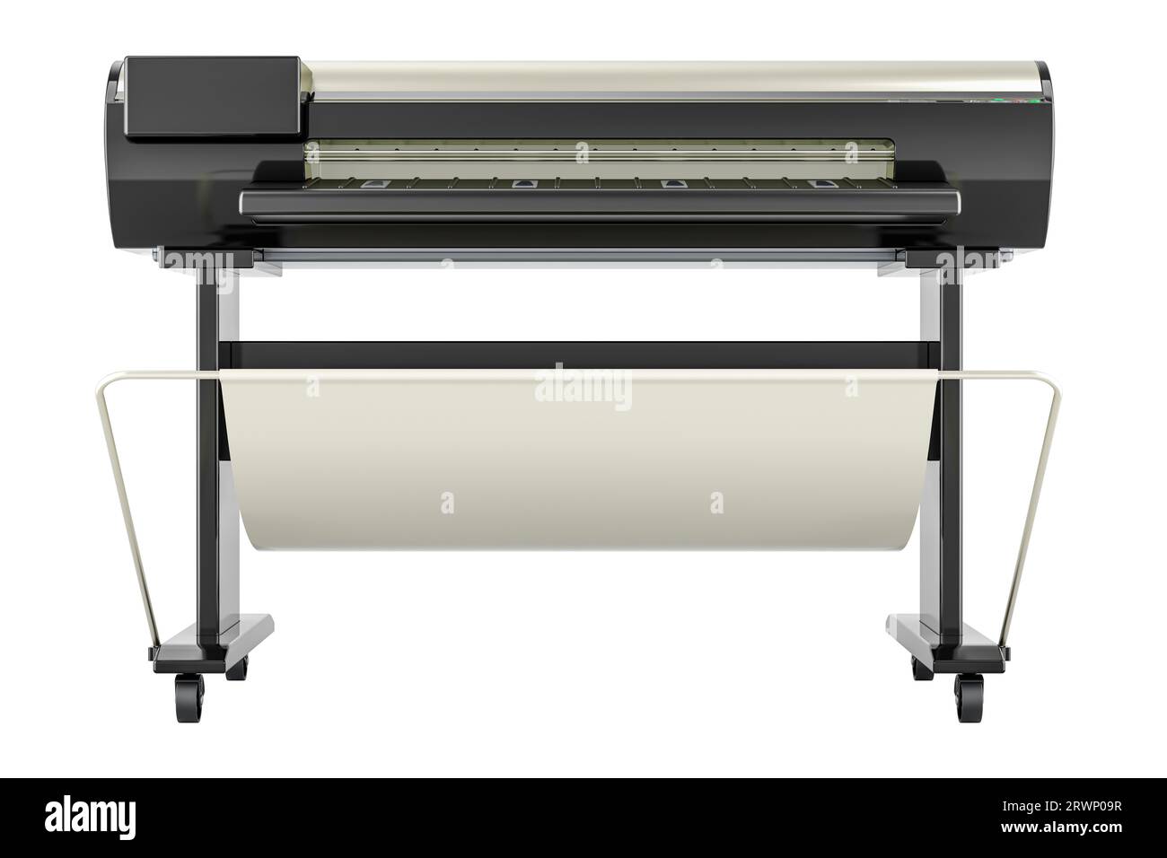 Wide Format Printer. Plotter, large format inkjet printer, front view ...