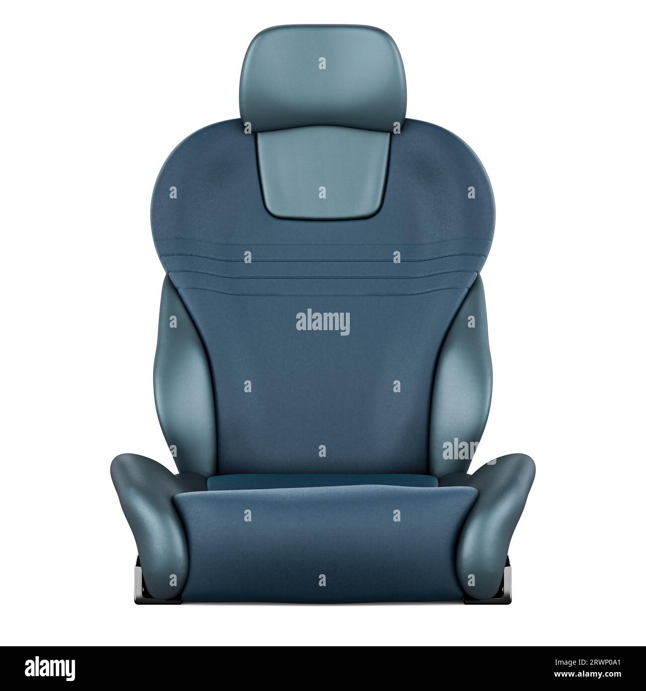 Bucket seat, car seat. Front view. 3D rendering isolated on white ...
