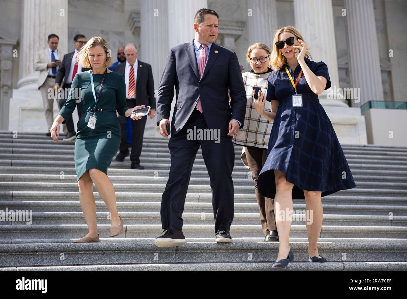 Rep. Tony Gonzales (R-Texas) speaks with reporters outside the U.S ...