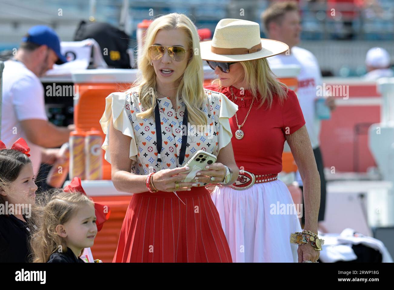 Tammy Reid, right, wife of Kansas City Chiefs head coach Andy Reid, and ...