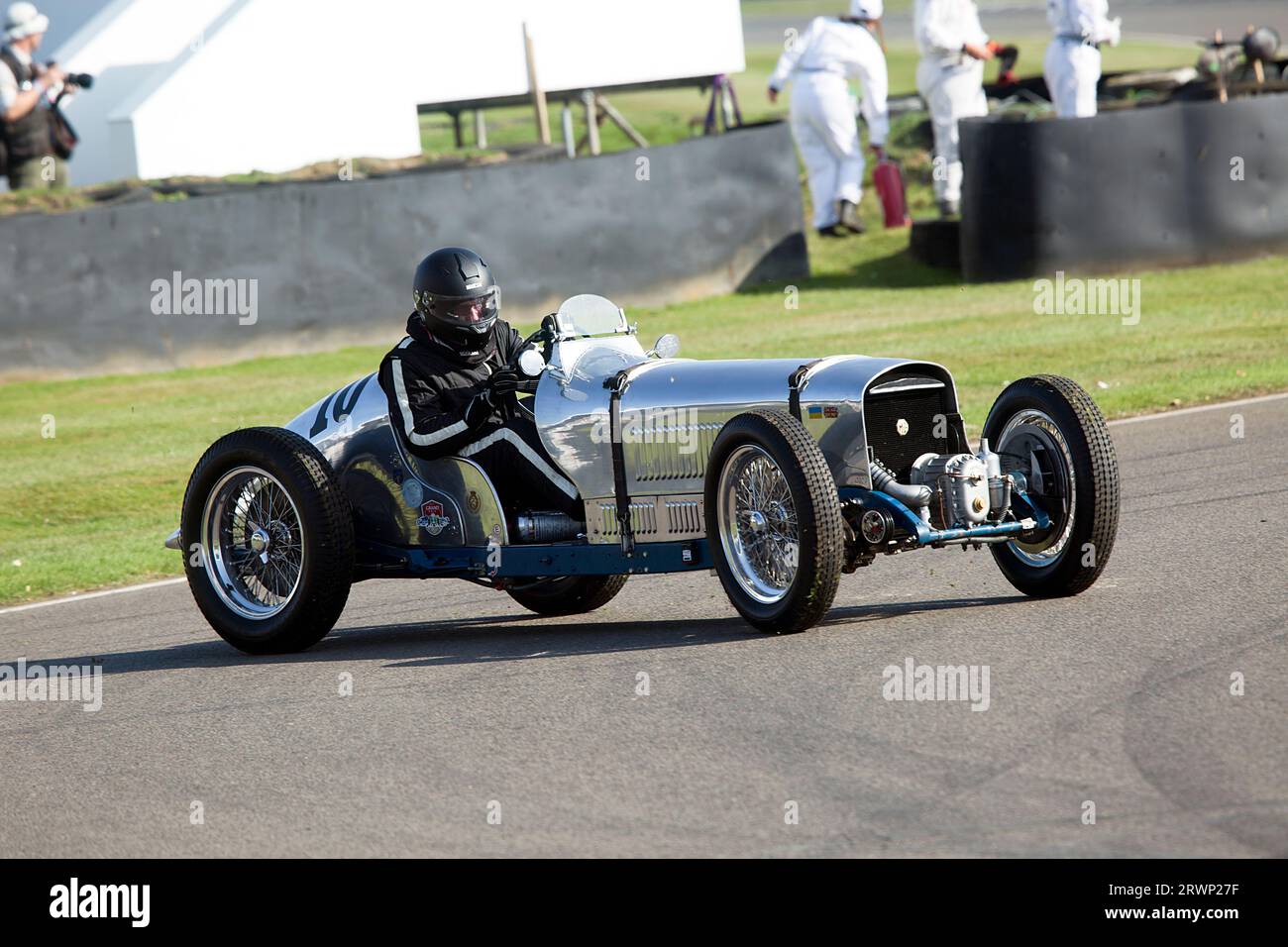 1927 MG 'Bellevue Special' spins off track at chicane driven by Steve ...