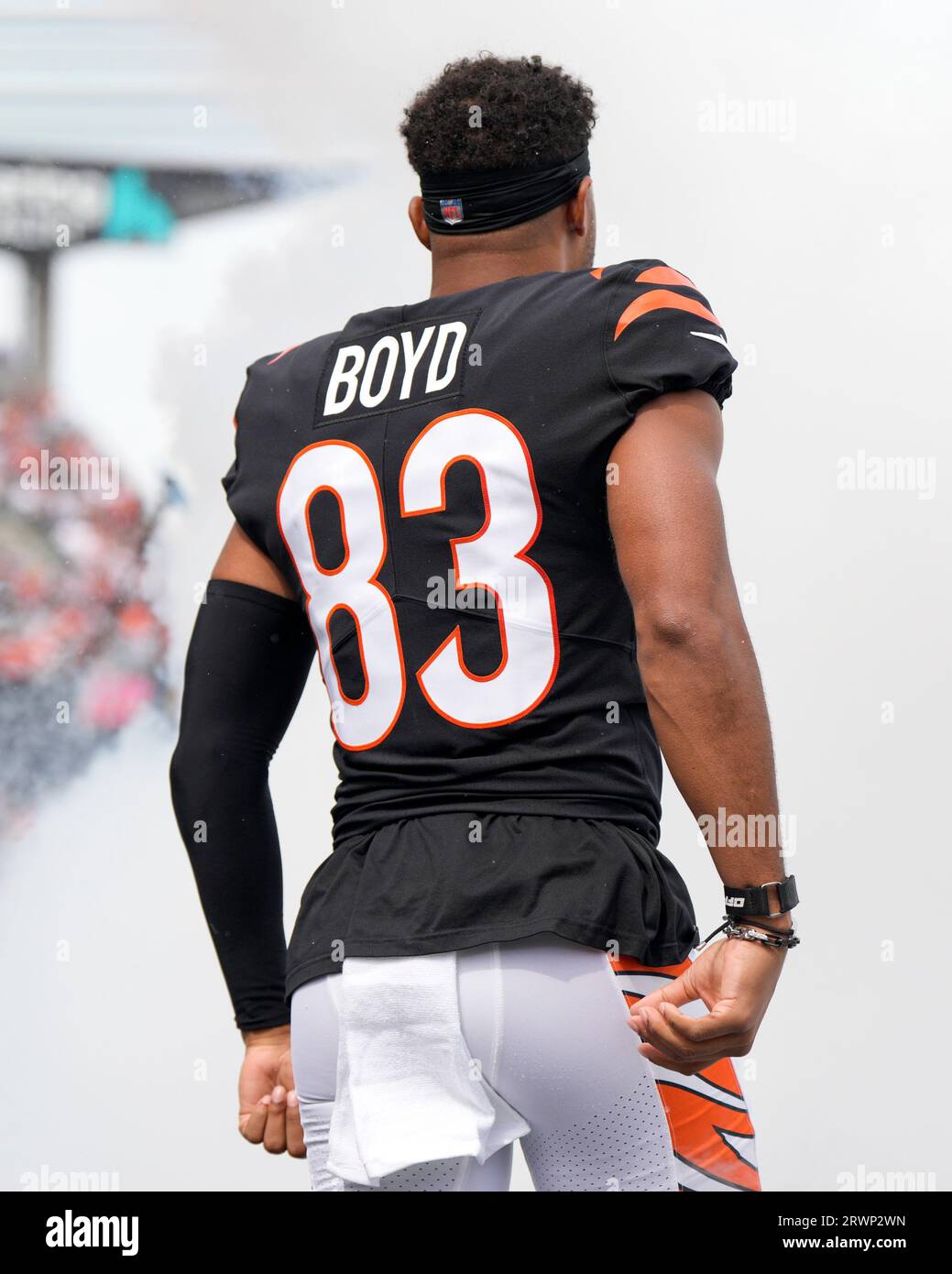 Cincinnati Bengals wide receiver Tyler Boyd runs onto the field during ...