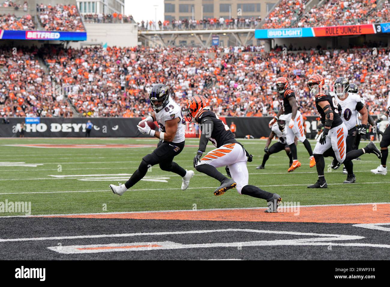 Baltimore Ravens tight end Mark Andrews (89) makes a touchdown catch ...