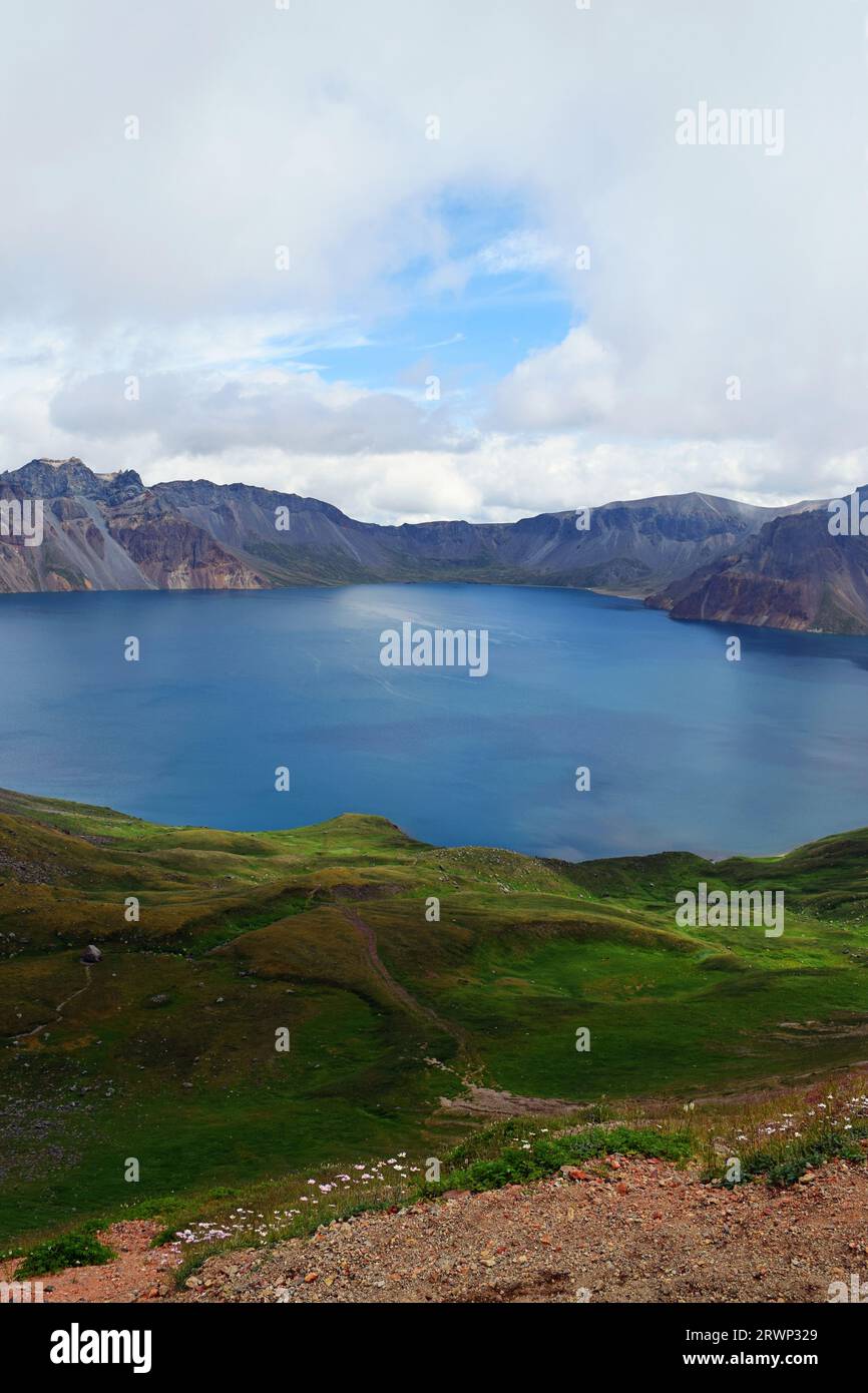 a view of the summit of Mt. Baekdu Stock Photo - Alamy