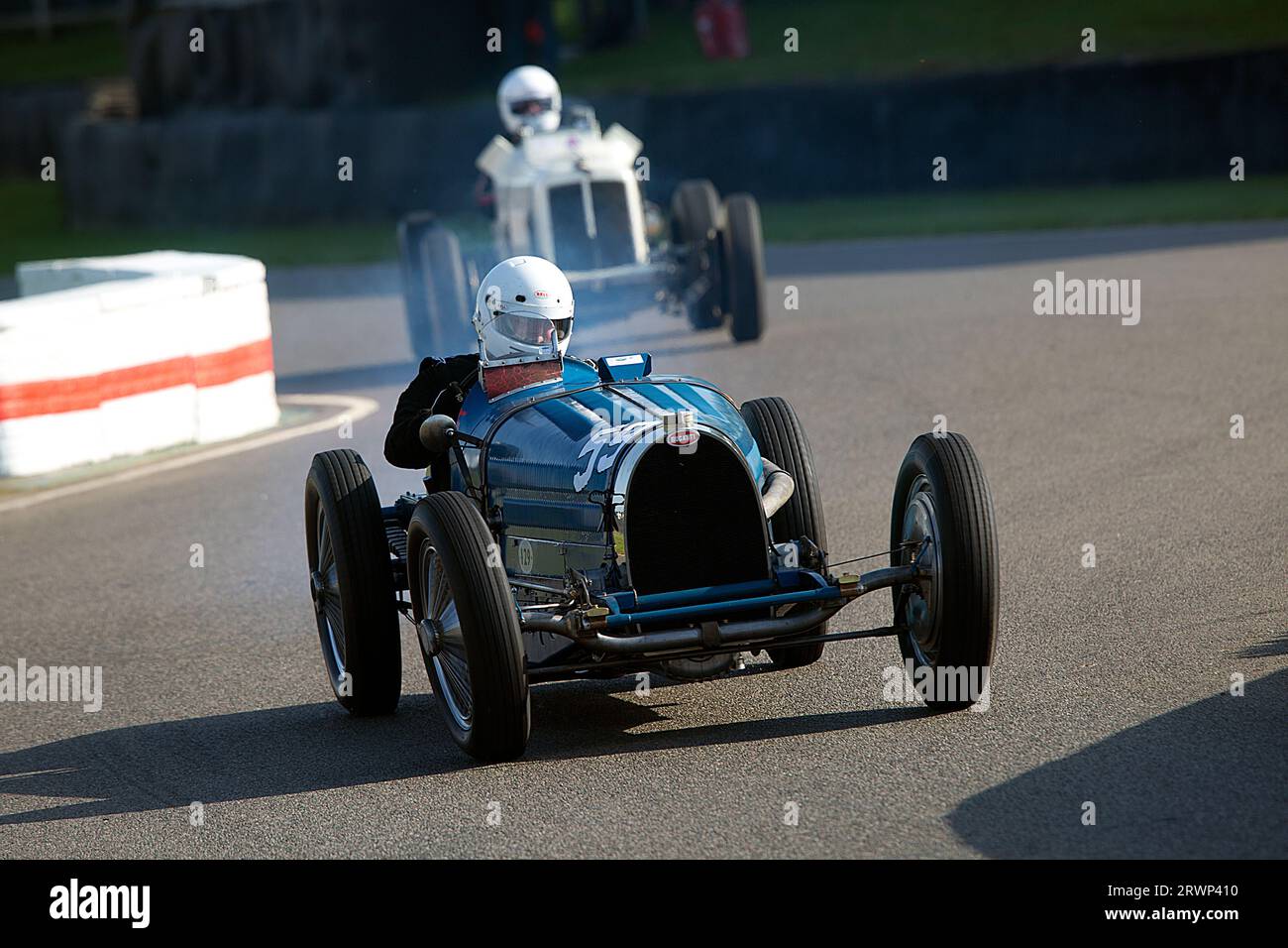 Vintage Bugatti in the Goodwood Trophy race at The Goodwood Revival ...