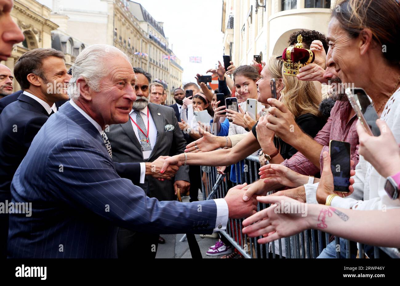 Paris, France. 20th Sep, 2023. King Charles III with French President ...