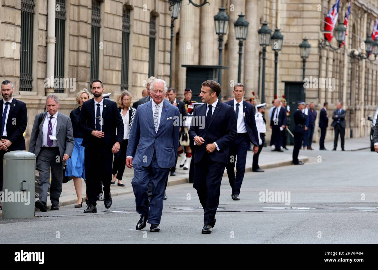 Paris, France. 20th Sep, 2023. King Charles III with French President ...