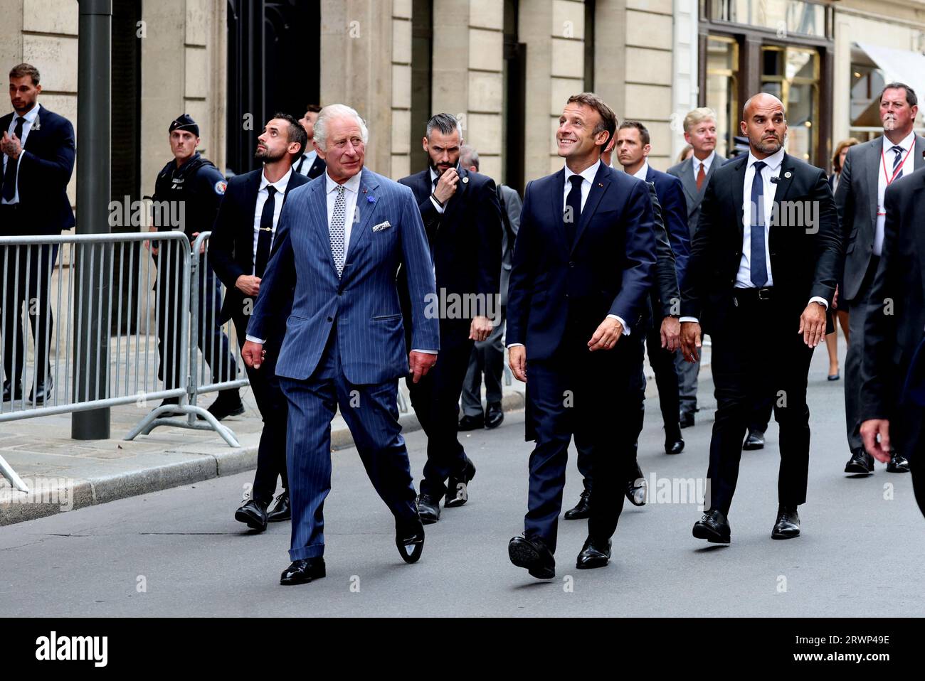Paris, France. 20th Sep, 2023. King Charles III with French President ...