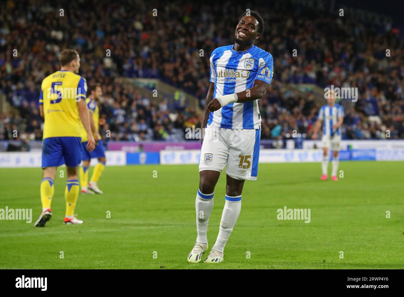 Jaheim Headley #15 of Huddersfield Town reacts to a missed chance ...