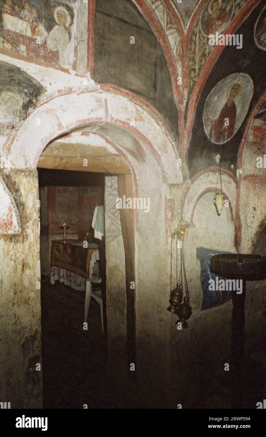 Silistea Snagovului, Ilfov County, Romania, September 2003. Interior of ...