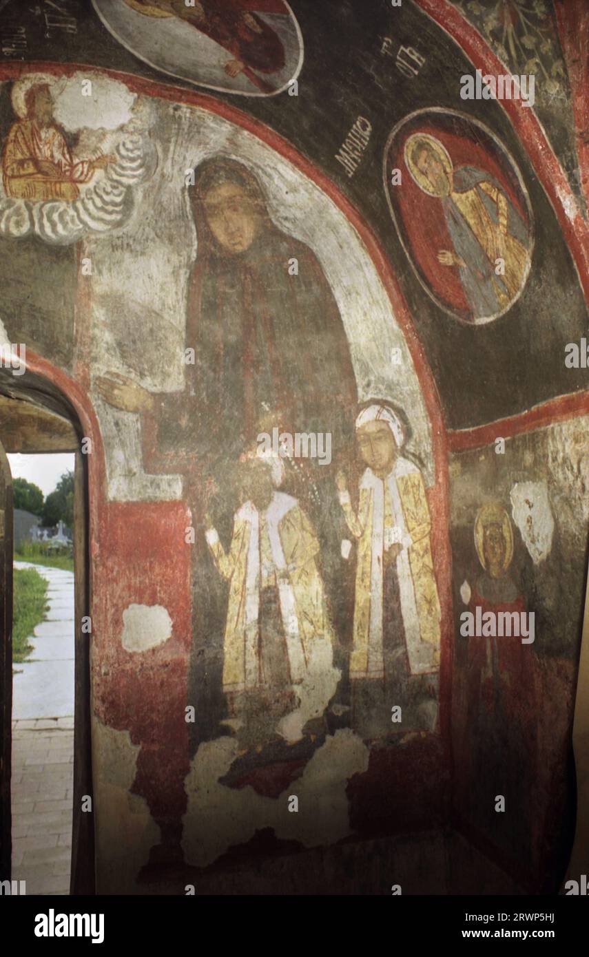 Silistea Snagovului, Ilfov County, Romania, September 2003. Frescoes ...
