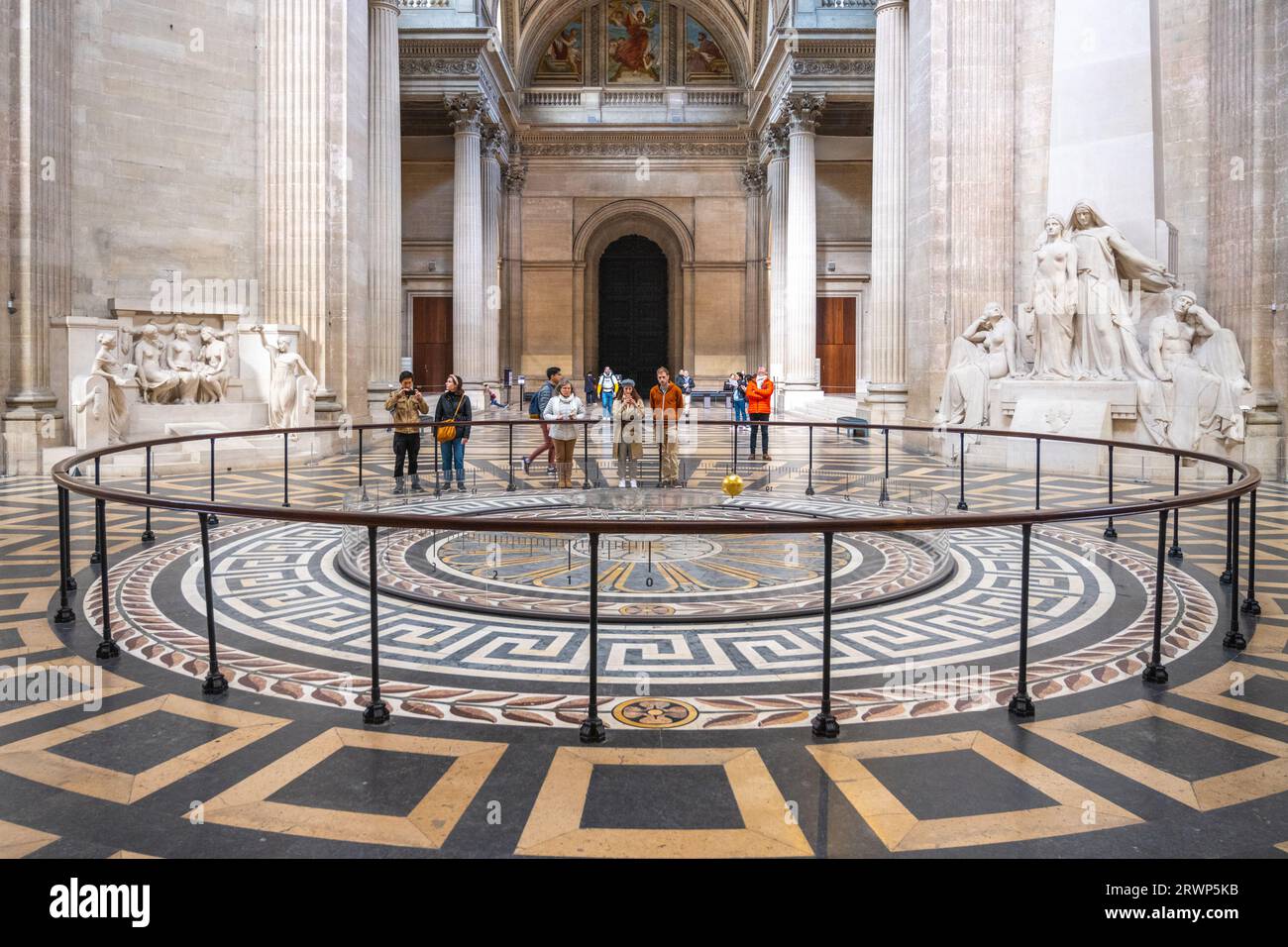 PARIS, FRANCE - APRIL 16, 2023: Foucault pendulum in the Pantheon in ...