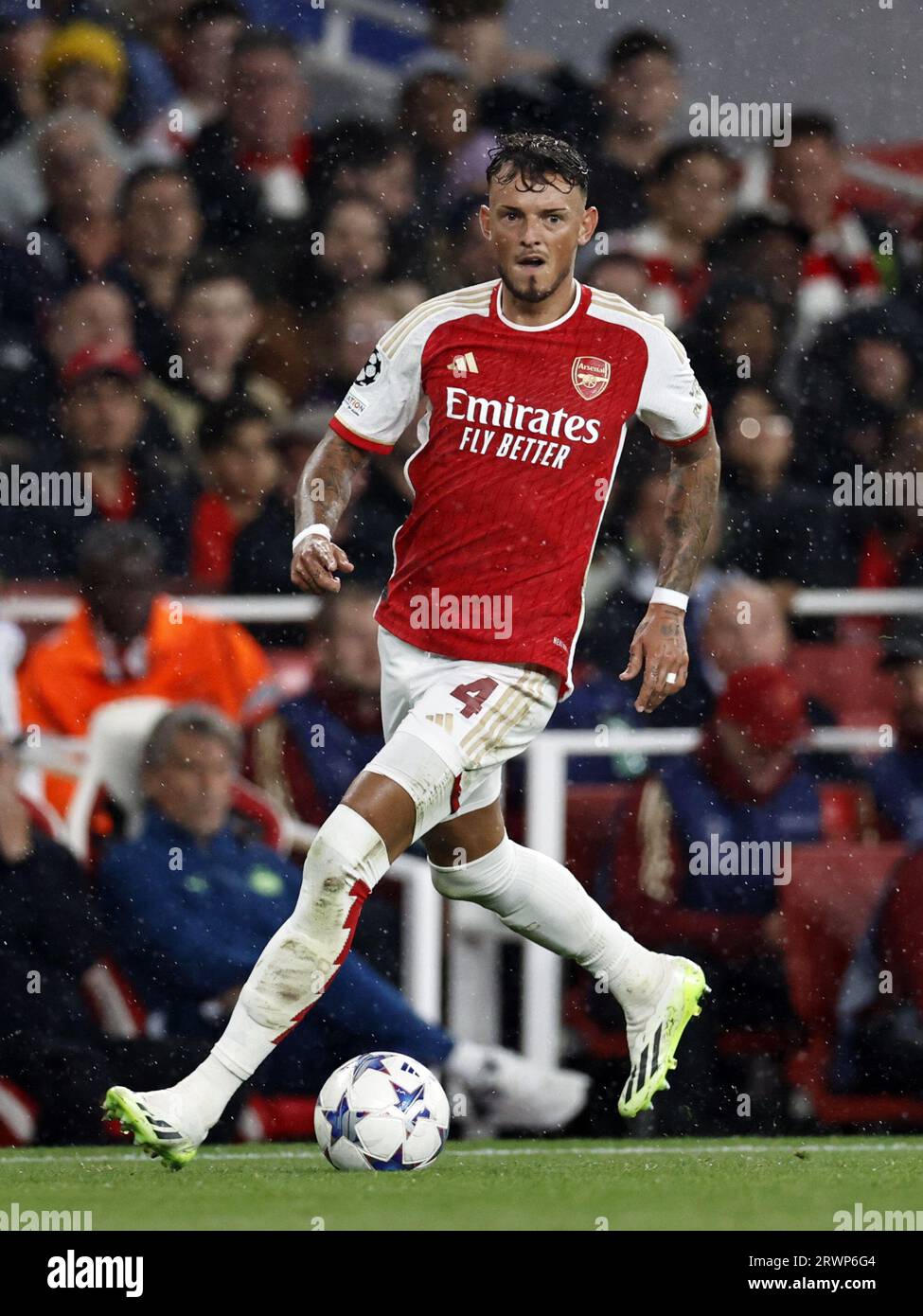 LONDON - Ben White of Arsenal FC during the UEFA Champions League match ...
