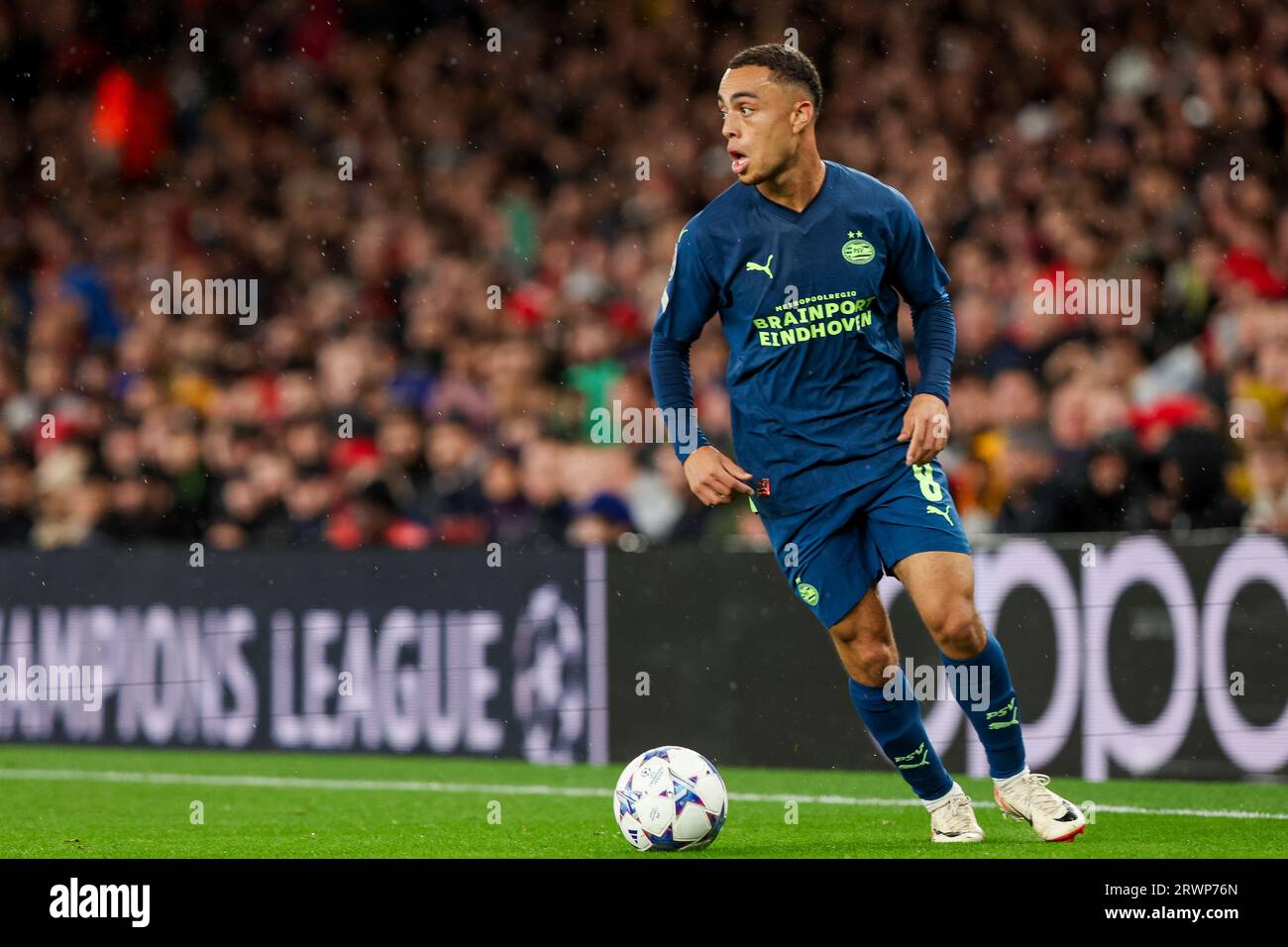 London, UK. 20th Sep, 2023. LONDON, UNITED KINGDOM - SEPTEMBER 20: Sergino Dest of PSV in action ...