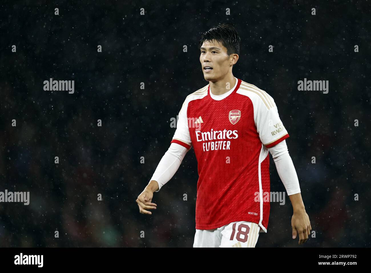 LONDON - Takehiro Tomiyasu of Arsenal FC during the UEFA Champions ...