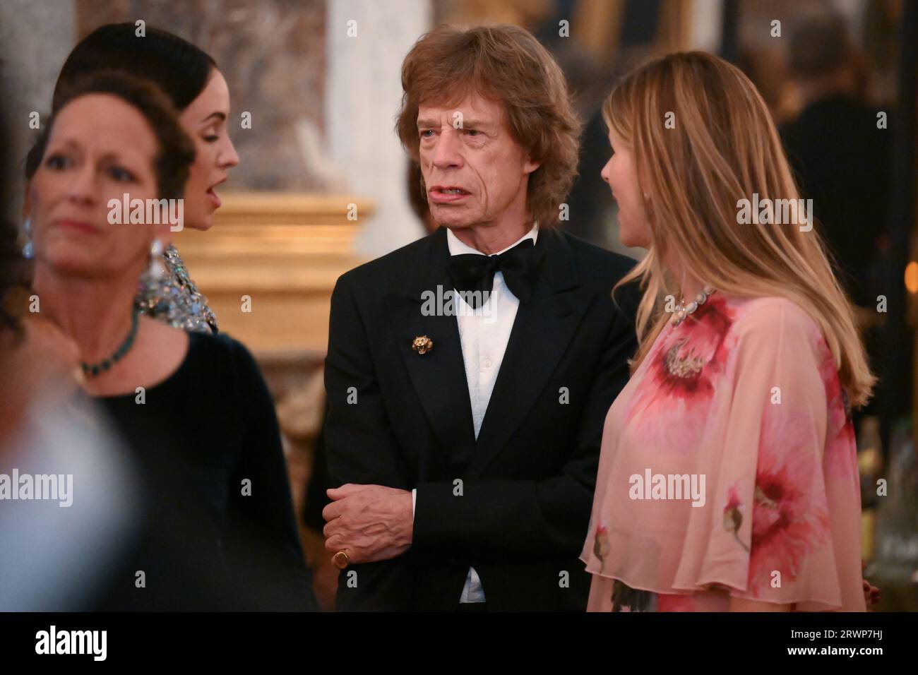 Mick Jagger attending the State Banquet at the Palace of Versailles ...