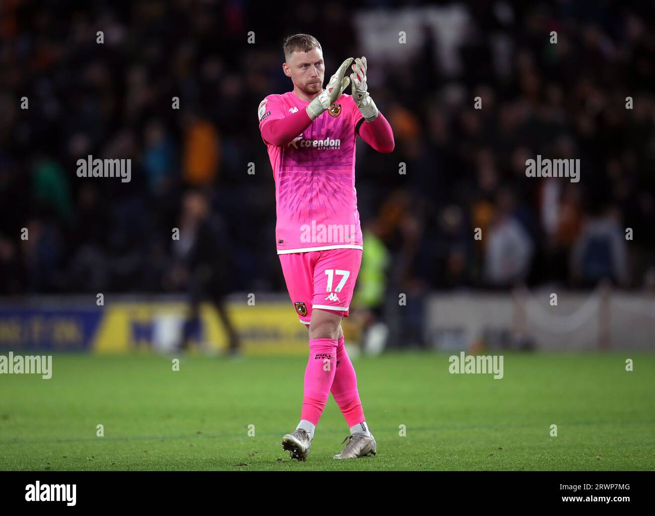 Hull City goalkeeper Ryan Allsop applauds the fans following the Sky ...